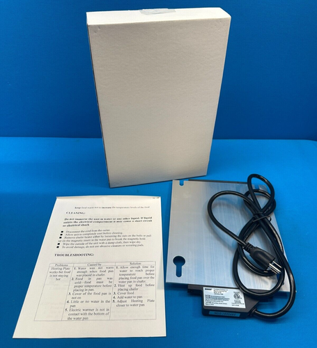 Hubert 95748 Aluminum Rectangular 700W Electric Magnetic Chafer Heating ...