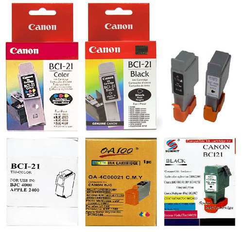 Canon BCI-21 BCI-24 Ink Cartridges Black Tri-Color 1PK 2PK SUMMIT AO100 ...