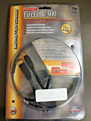Monster Digital Cable Firelink 300 Sony iLink Interface IEEE 1394 Audio ...