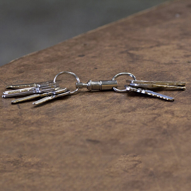 2pcs Removable Keyring Quick Release Keychain Dual Detachable Key Ring ...