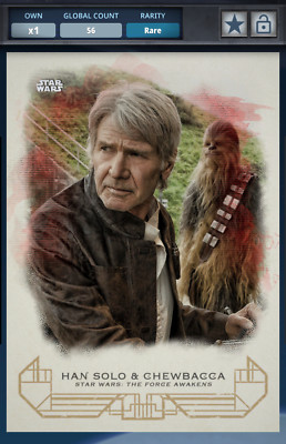 Topps Star Wars Card Trader 2017 Han Solo Galactic Heritage TFA Red ...