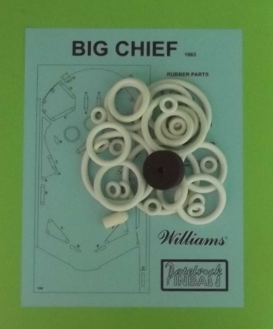 1965 Williams Big Chief Pinball Machine Rubber Ring Kit | eBay