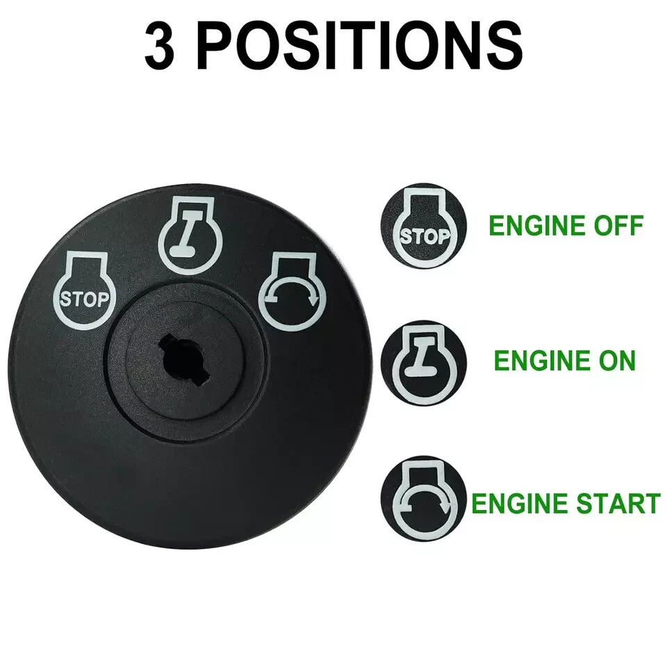 Riding Lawn Mower Ignition Switch with Key 3 Position 5 Terminals for ...