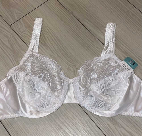 Vintage Vassarette 75-014 Lace and Satin Bra Unlined Underwire Womens ...
