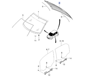 Windscreen Rear for Chevrolet Daewoo Matiz Spark M100 96314512 OEM | eBay