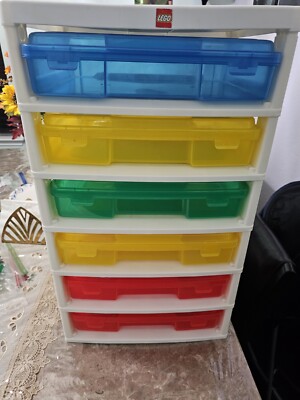 LEGO - IRIS Building Block 6 Storage Container Tower Drawers Bin ...