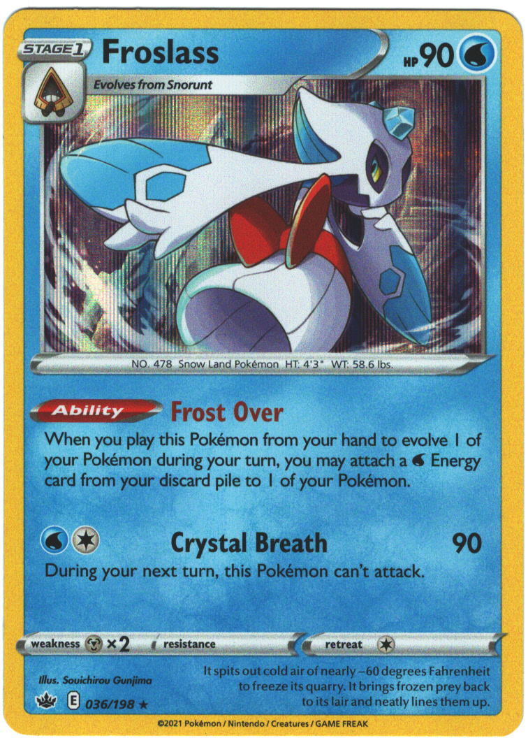 Froslass 36/198 Chilling Reign Holo Rare Pokemon Card TCG 036/198 | eBay