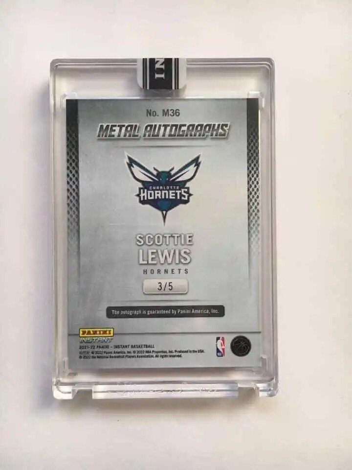 2021-22 PANINI INSTANT METAL ROOKIE AUTOGRAPHS RC SCOTTIE LEWIS HORNETS ...