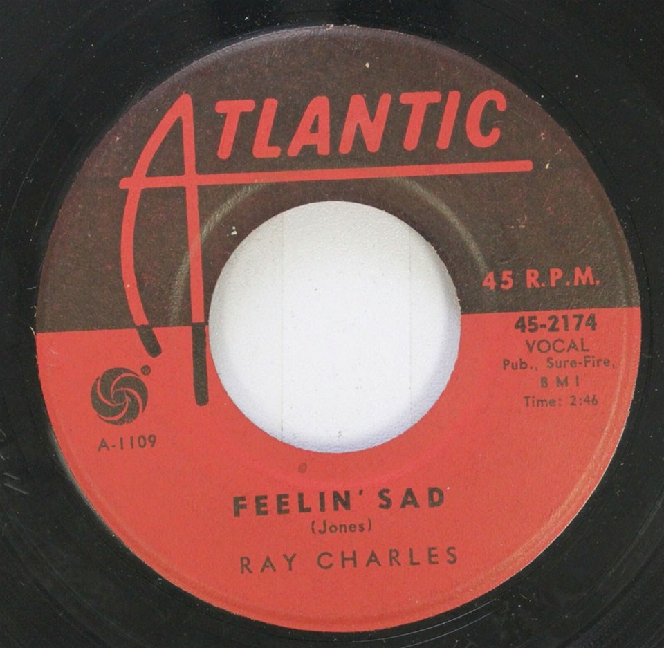 Soul 45 Ray Charles - Carrying That Load / Feelin' Sad On Atlantic ...