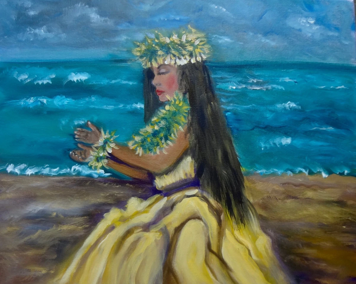 Hula Girl Painting