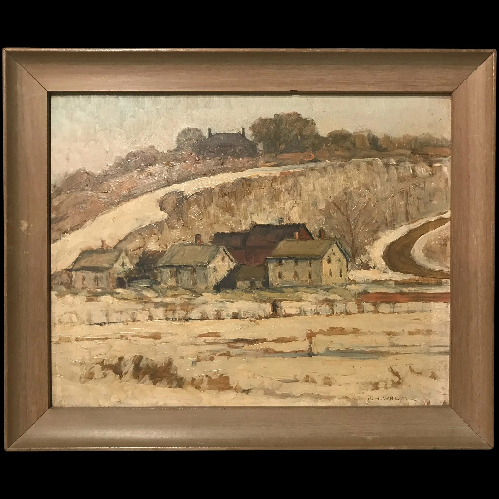 Joseph Harry Wheater Oil Painting of a Winter Landscape | eBay