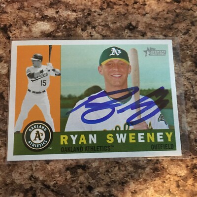 Ryan Sweeney Signed 2009 Topps Heritage Auto Oakland Athletics A's | eBay