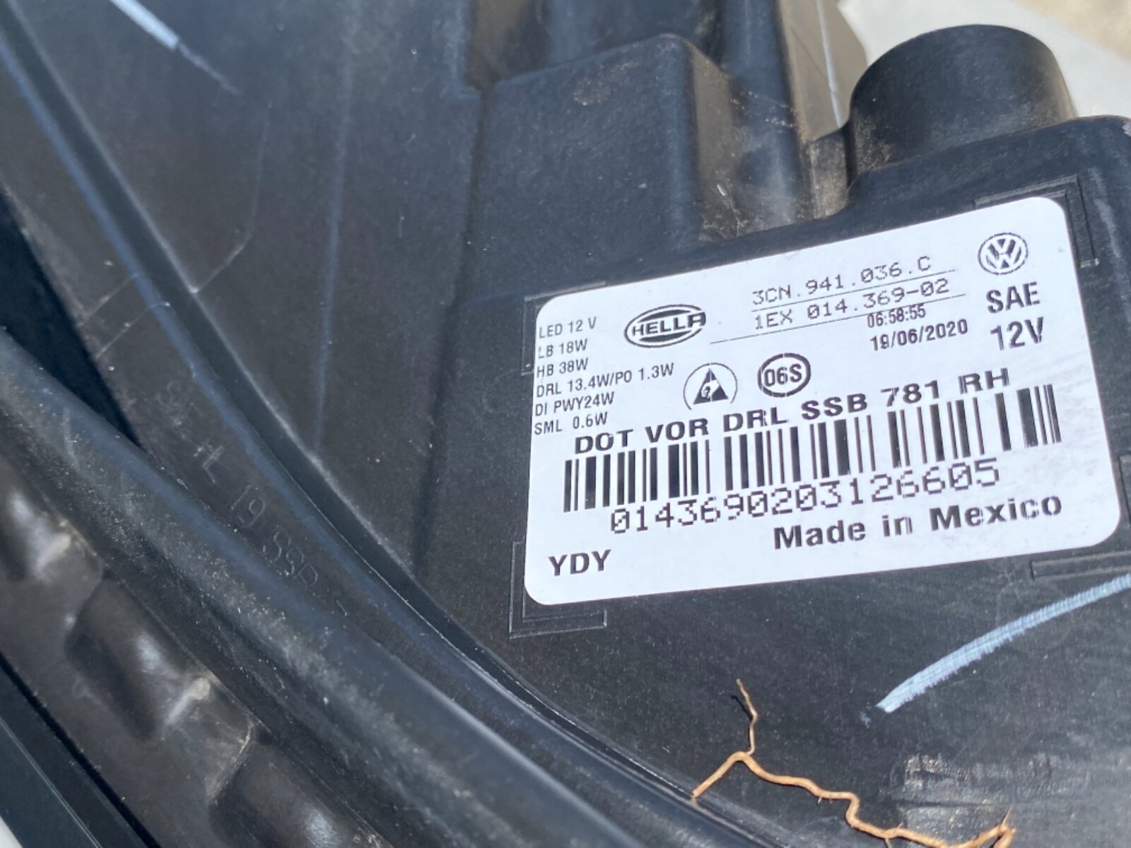 2020-2021 Volkswagen Atlas Cross Sport Passenger LED Headlight Assembly ...