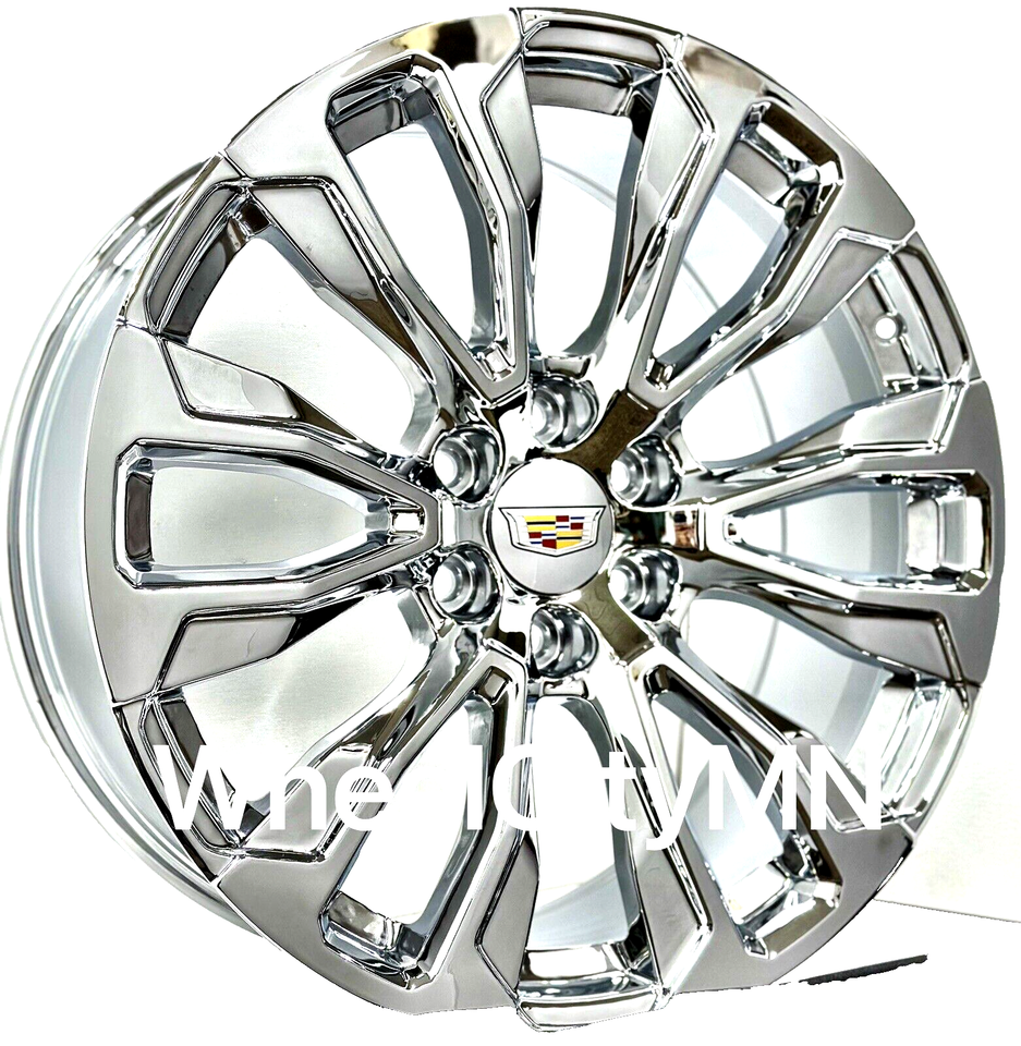 24" Chrome OE Replica 14025 wheels fits 2024 Cadillac Escalade Platinum ...