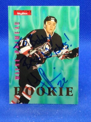 Wayne Primeau 1996 Skybox Impact Rookie #156 PERSONAL AUTOGRAPH Buffalo ...