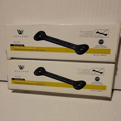 WorkPro Black Flex Collection Ganging Connector Set - Connect Table Tops 2 Boxes | eBay
