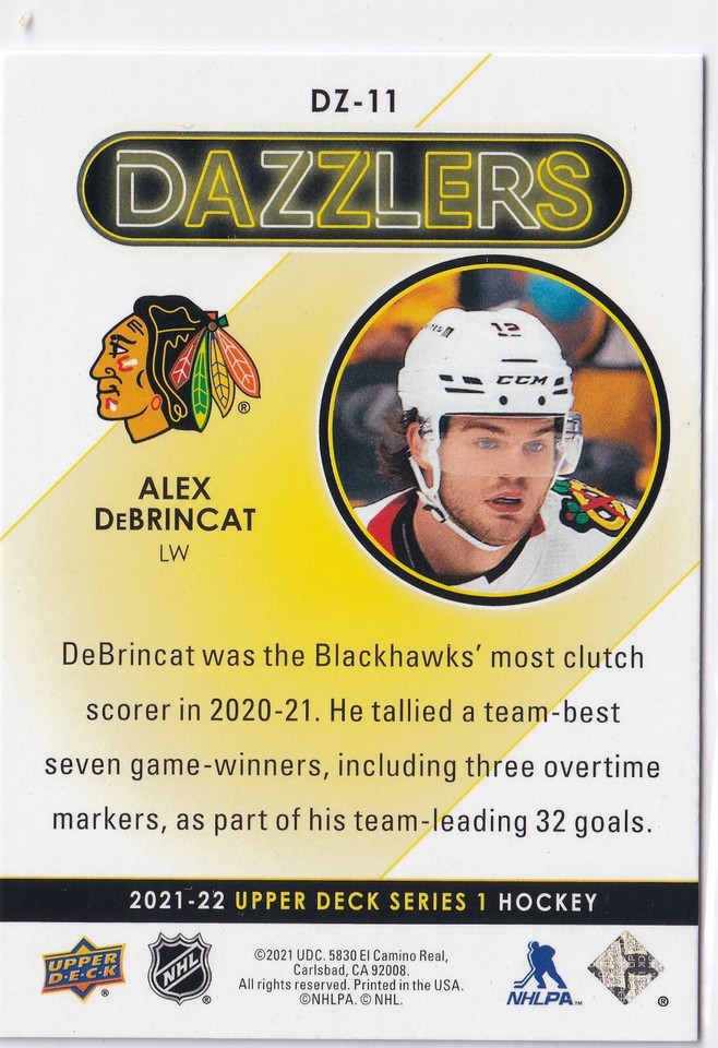 Alex DeBrincat 2021-22 Upper Deck Dazzlers Purple DZ-11 | eBay