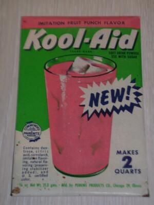 VINTAGE 1950's KOOL-AID FULL PACK Mint Mip FRUIT PUNCH old store stock ...