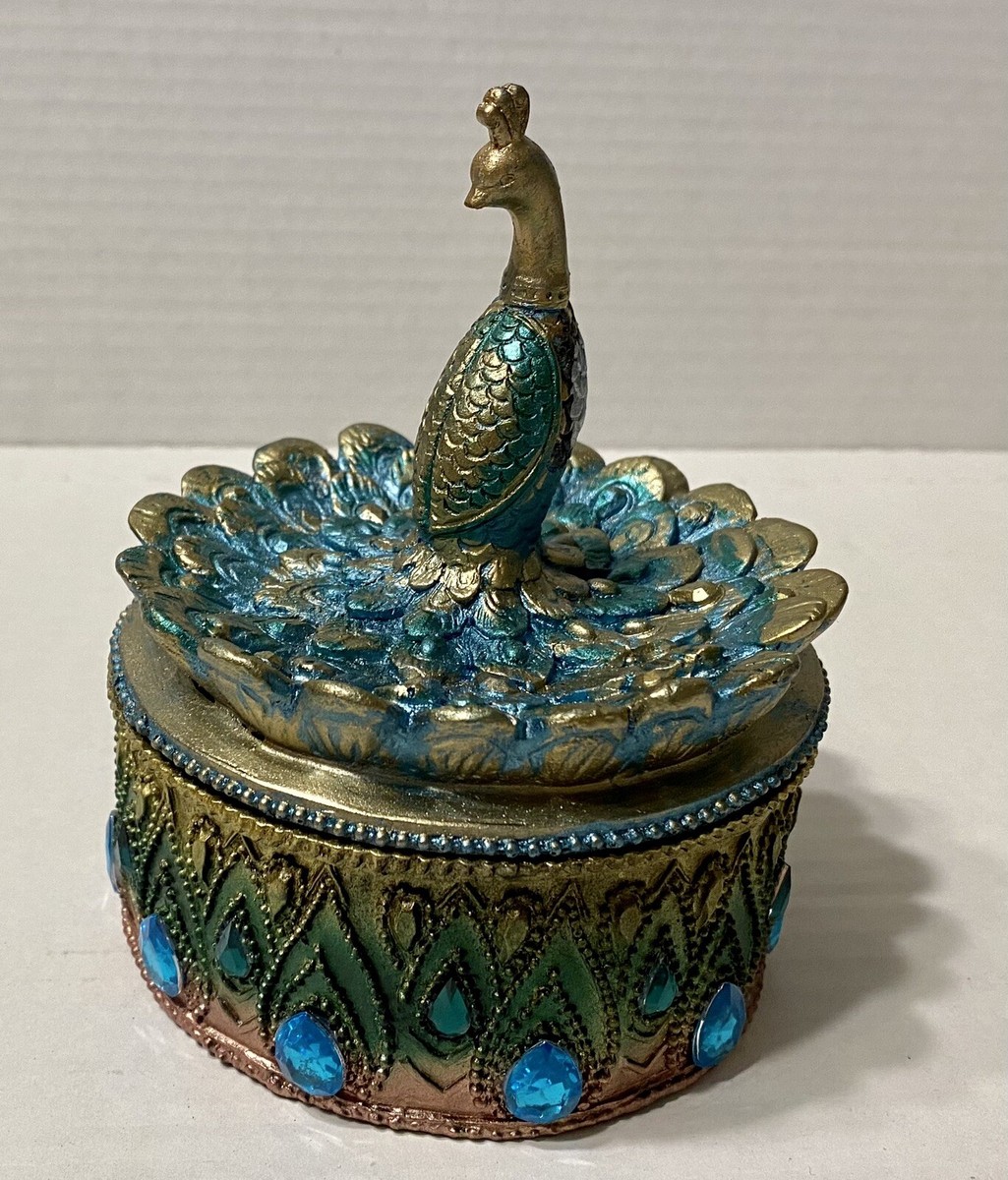 Blue Round Jewelry Boxes