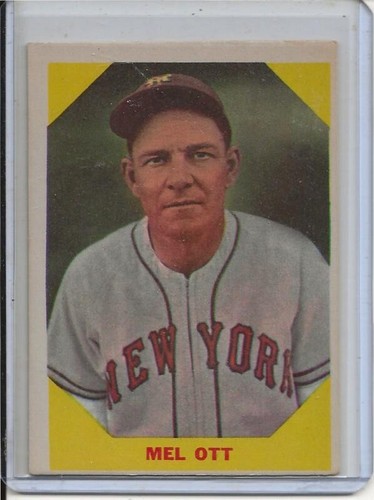 1960 Fleer Baseball Card Mel Ott H/O/F O/F New York Giants NR MT # 36 ...