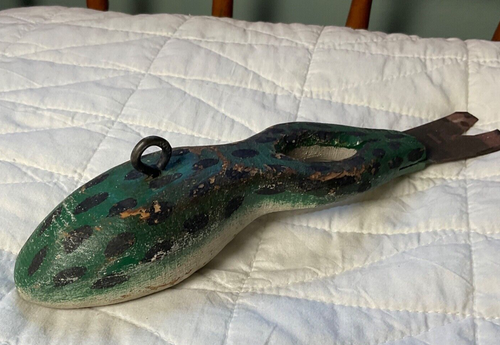10” Native American frog fish decoy. Used and likely fished. | eBay