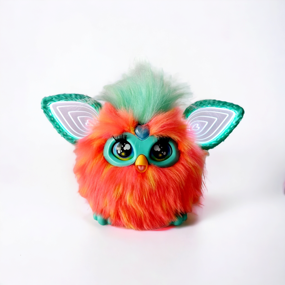 Coral furby 2023 emoto tronic interactive plush toy pink coral fur NEW ...