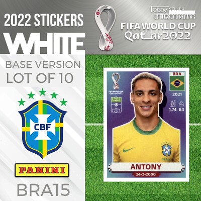 Lot Of 10: 2022 Panini World Cup Qatar Stickers White Antony Brazil ...