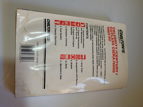 Celebrity/Century/Cutlass Ciera/6000 | Repair Manual | 1982-92 ...