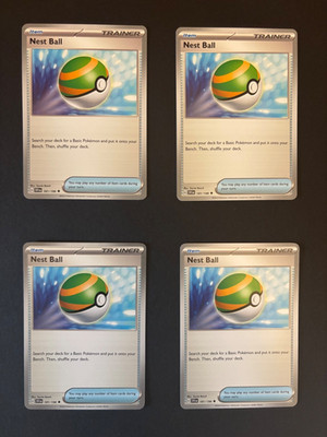 4x Nest Ball 181/198 - Scarlet & Violet - Pokemon TCG - Play Set - NM ...