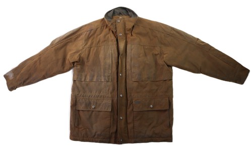 VTG Outback Trading Co US Men’s XL Brown Oilskin Waxed Cotton Jacket ...
