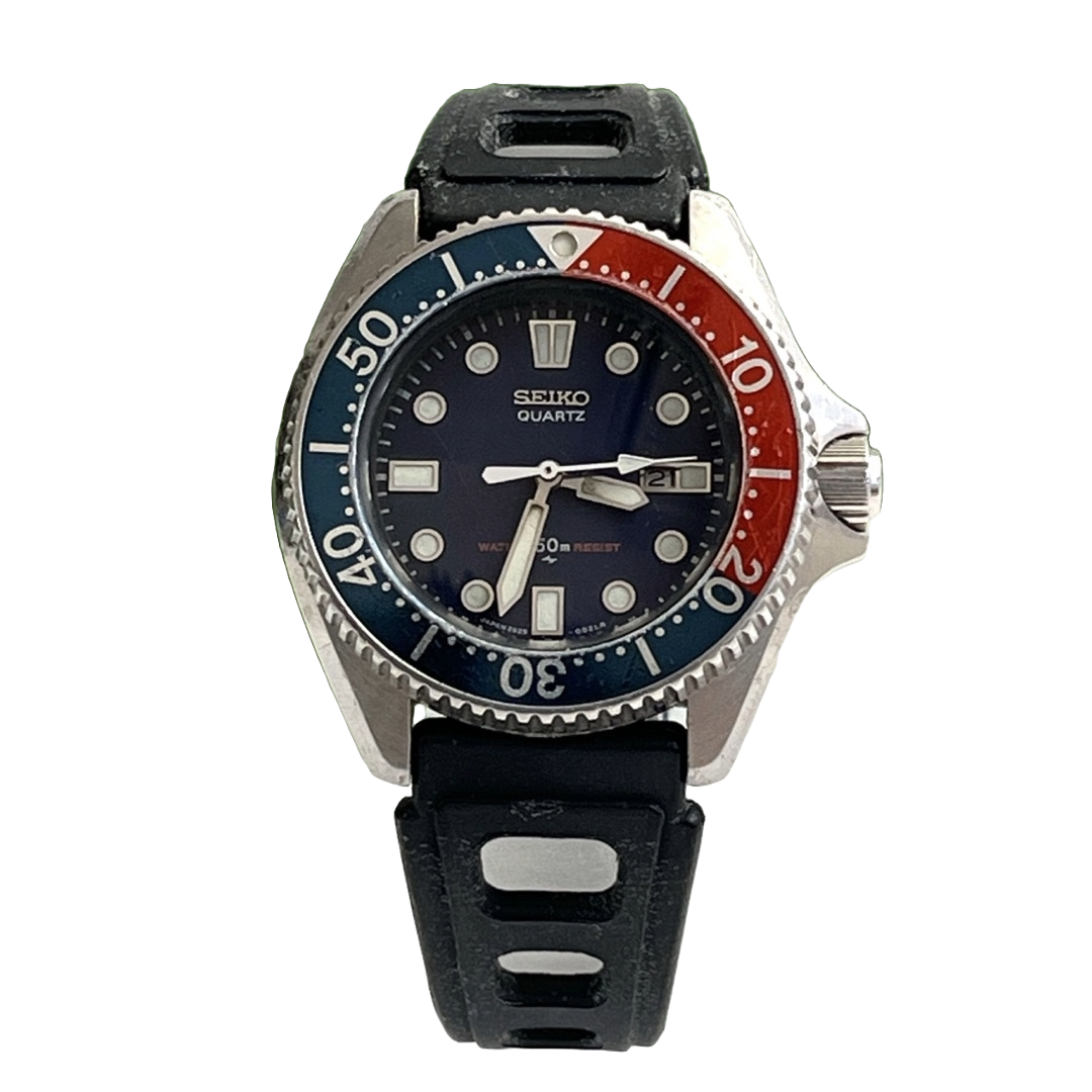 Seiko Pepsi Bezel Diver's Quartz 2625-001B 38mm Vintage Seiko Pepsi Bezel Diver's Quartz 2625-001B 38mm Vintage
