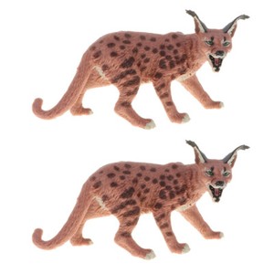 2 Pieces Simulation Leptailurus Serval Model Toy Figurines Playset Kids ...