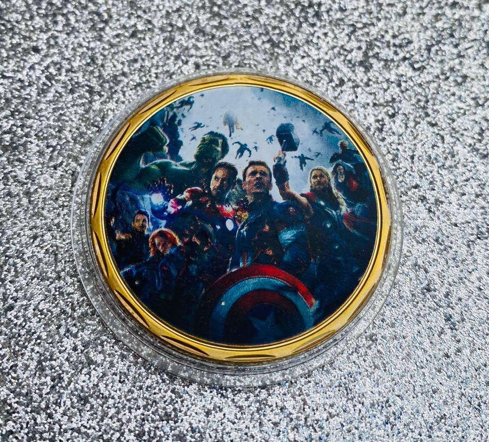 Marvel Avengers Gold Plated And Silver Coin Set Captain America ...