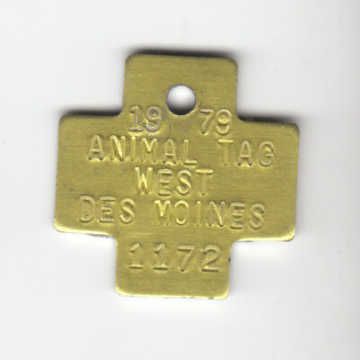 1979 WEST DES MOINES (IOWA) ANIMAL TAG #1172 | eBay