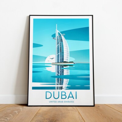 United Arab Emirates Traditional Travel poster Choose your Size | eBay ...