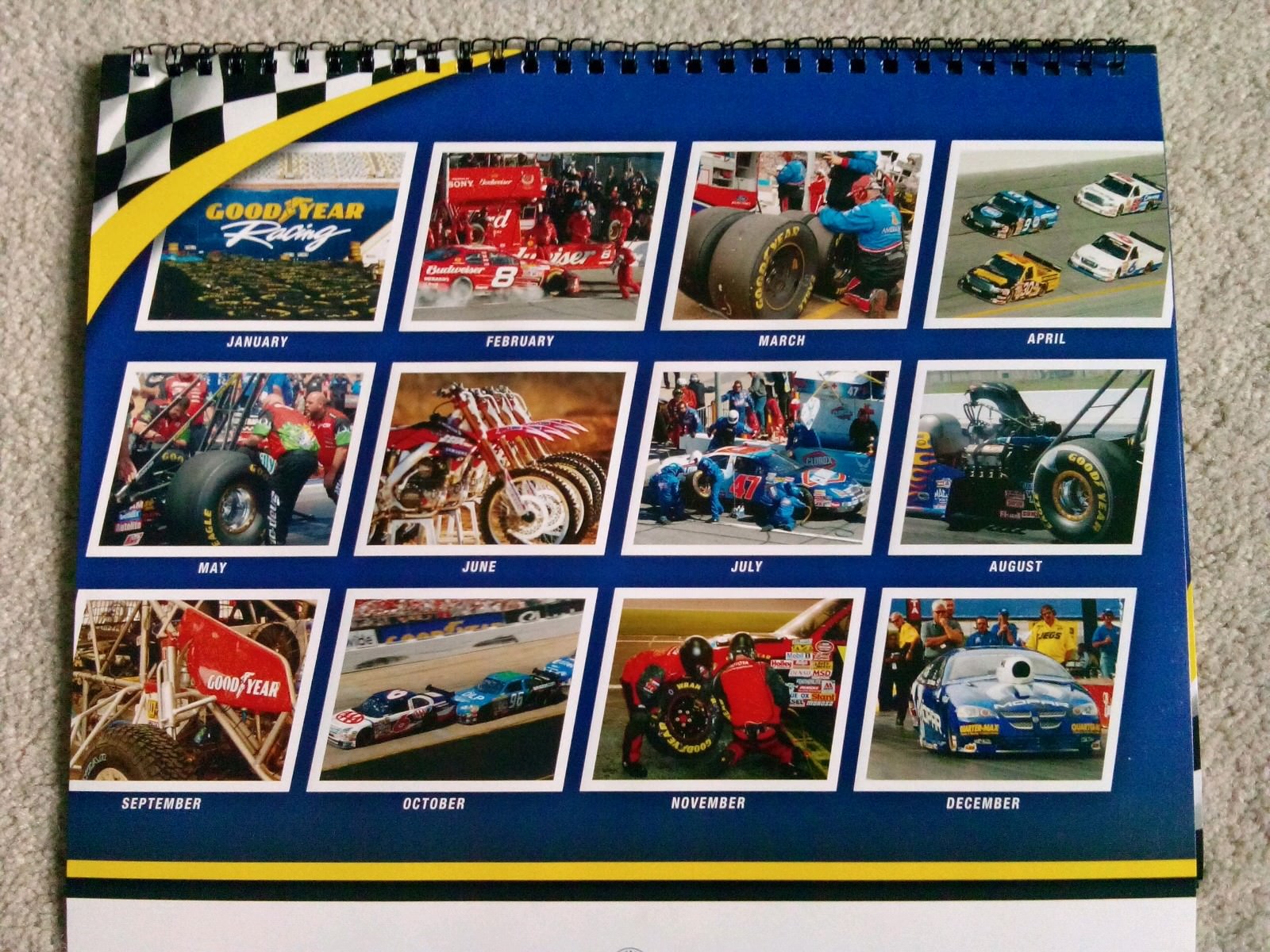Lot of 7 Vintage Motorsports Calendars (1) 2006, (2) 2007, (4) 2008 ...