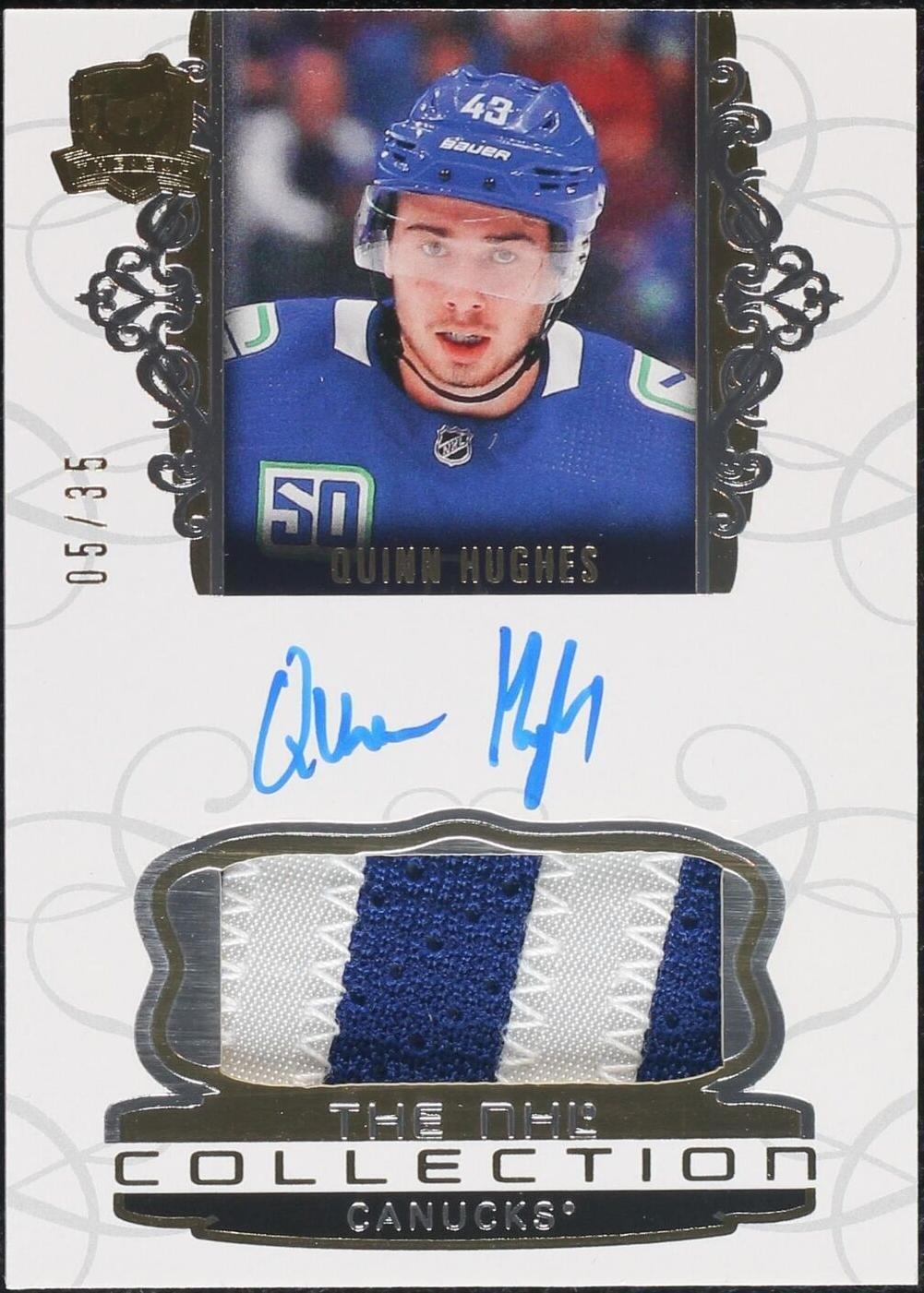 2019-20 Upper Deck The Cup - The Nhl Collection Autographs Quinn Hughes ...