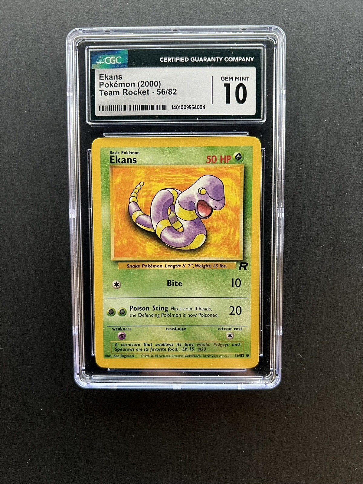 Pokémon TCG Ekans Team Rocket 56/82 Regular Unlimited Common for sale ...