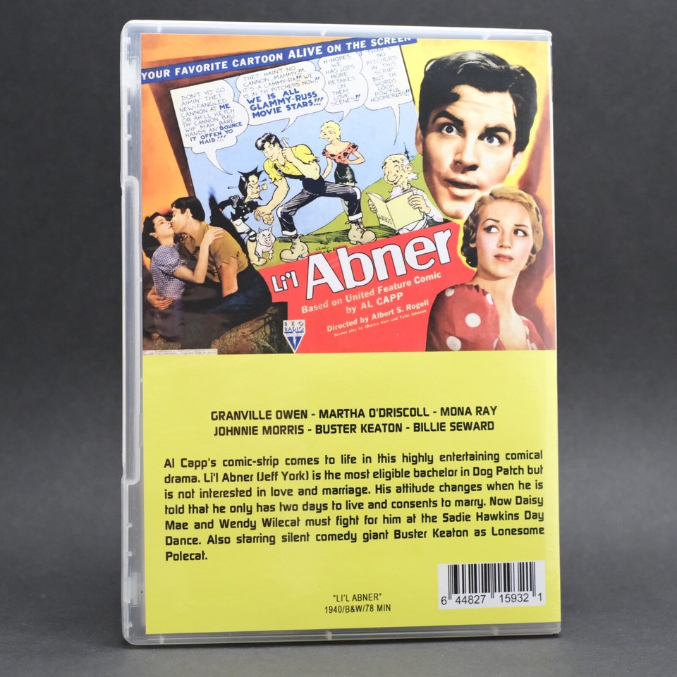Li'l Abner (DVD-R, 1940) B&W Al Capp, Live Action Comic, 78 Mins ...