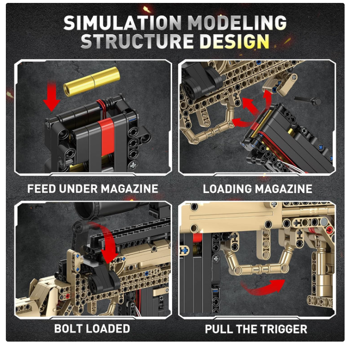 MOC Toys M24 SWS Sniper Rifle Building Blocks Toys Collection M24SWS ...