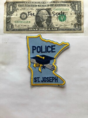 St. Joseph Minnesota Police Patch Un-sewn great condition | eBay