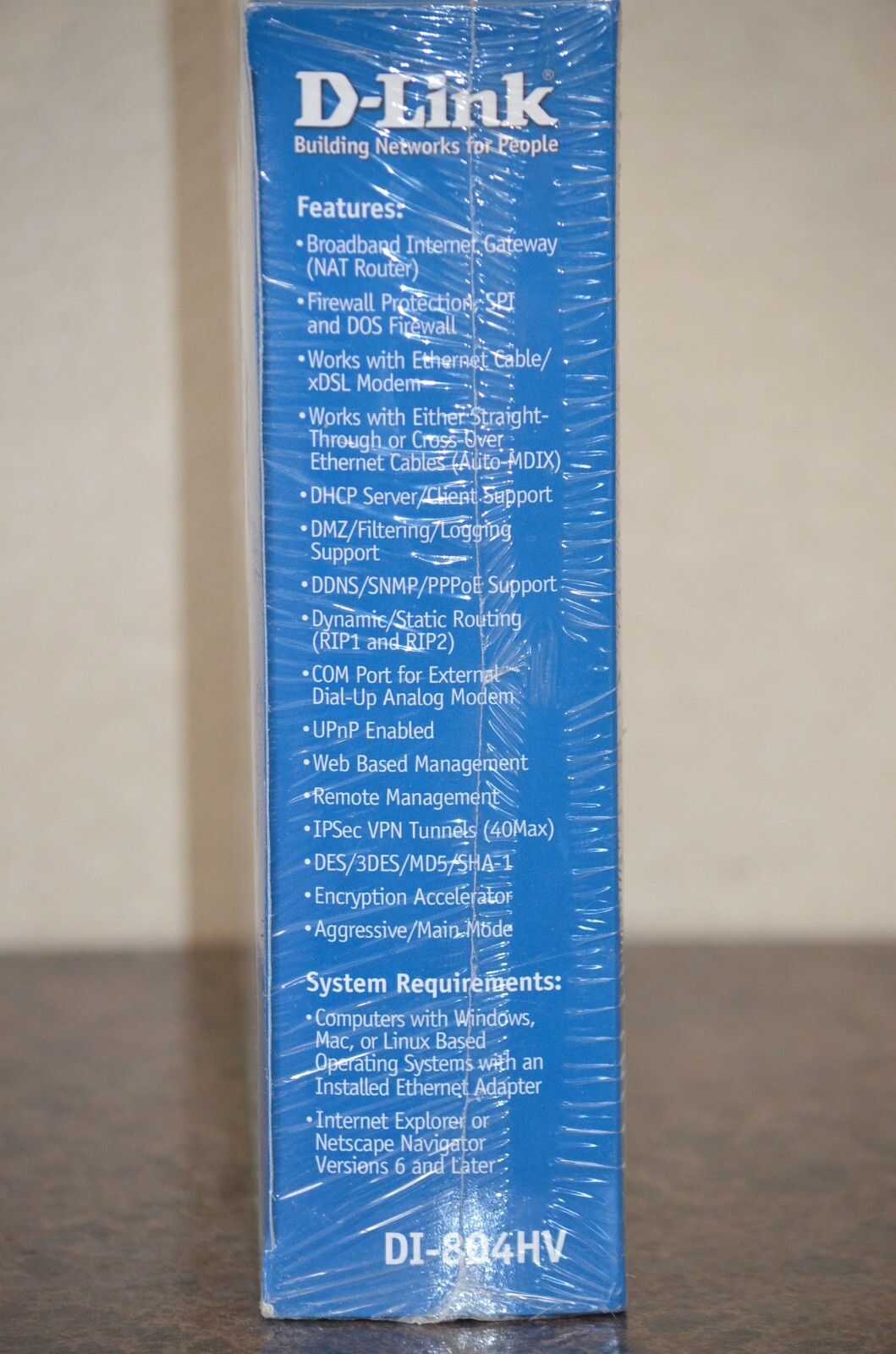 New in Box D-Link 4 Port Broadband VPN Router with Ethernet Cable DI ...