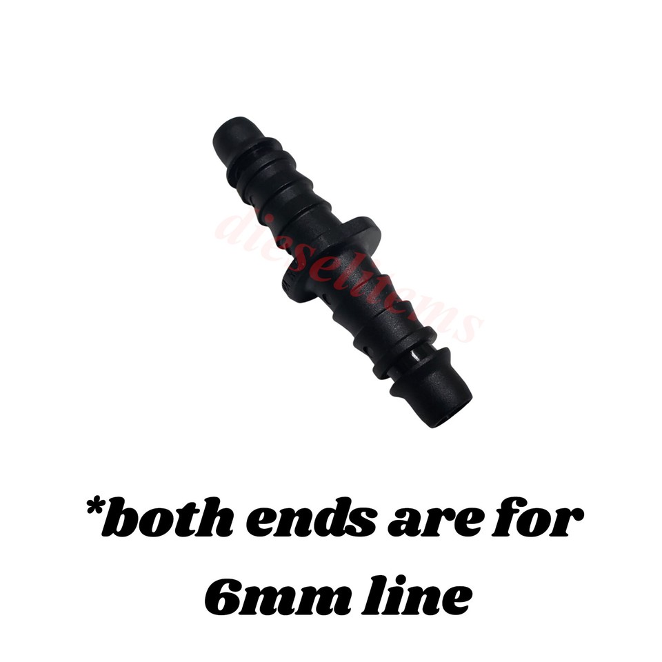 Fuel Line Splice connector fits 6mm or 1/4" rubber line for gas, water ...