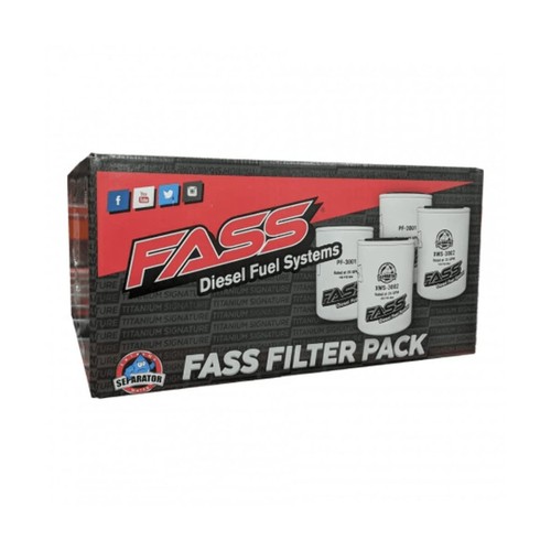 FASS Titanium Series Fuel Filter & Water Seprator Pack Combo Of 4 | (2 ...
