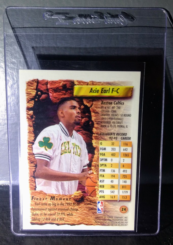 1993-94 Topps Finest Acie Earl #24 Rookie Basketball Card | eBay