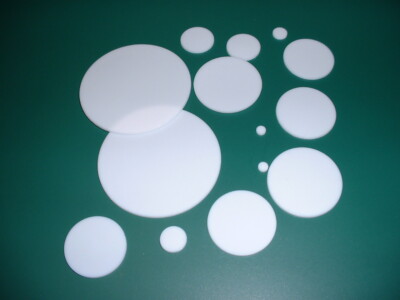 1MM THICK WHITE PTFE TEFLON ROUND FLAT PLASTIC DISCS HIGH TEMP LOW ...