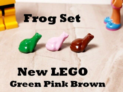 New LEGO Alien Planet Frogs Lot of 3 BROWN Swamp Green Pastel Pink ...