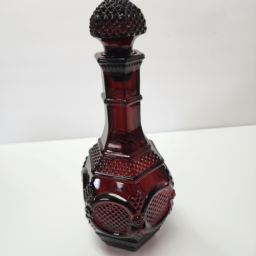 Vintage Avon Cape Cod Collection Ruby Red Wine Decanter | eBay