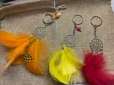 3 Dreamcatcher CHARM MULTI Colored Key Chain Set handmade | eBay