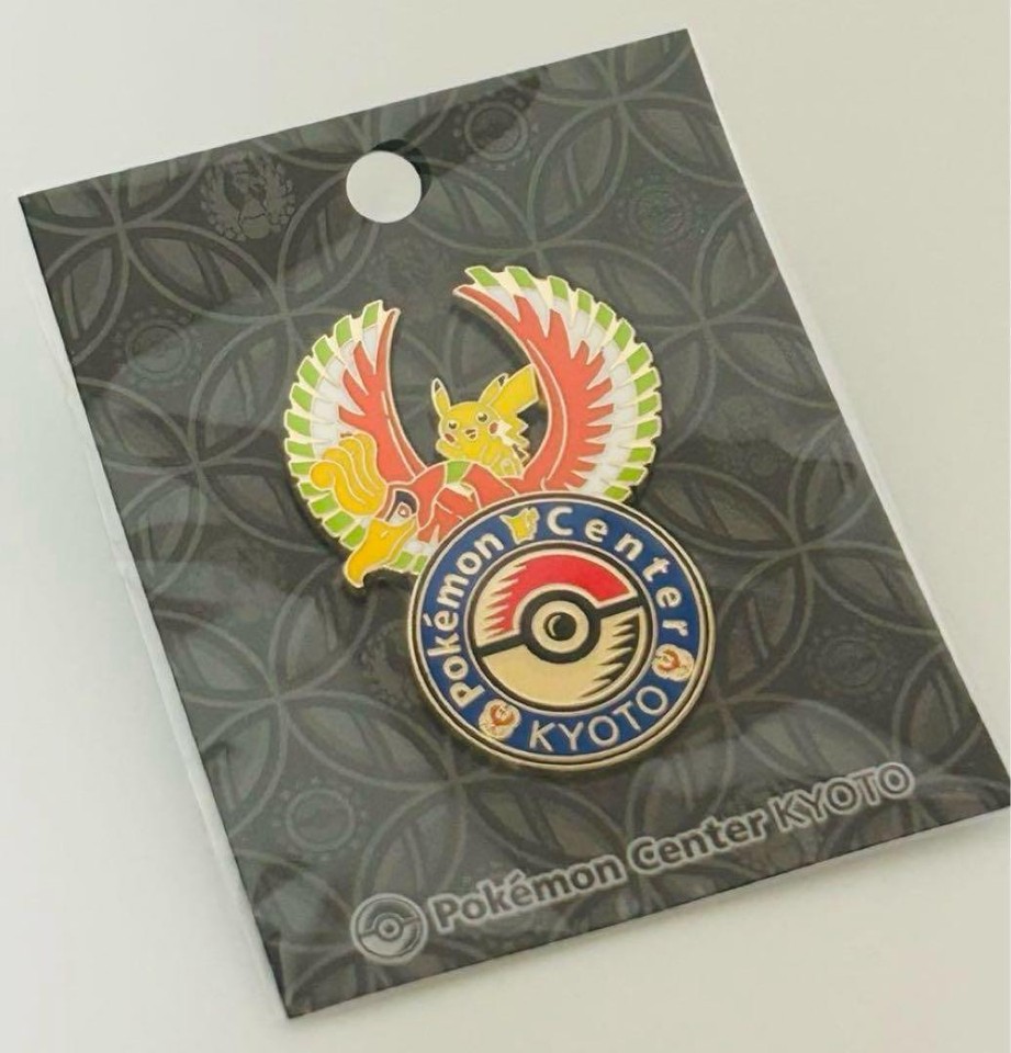 [Pokemon Center Limited] Pokemon Logo Pins Pikachu Ho-Oh Kyoto 4 pieces ...